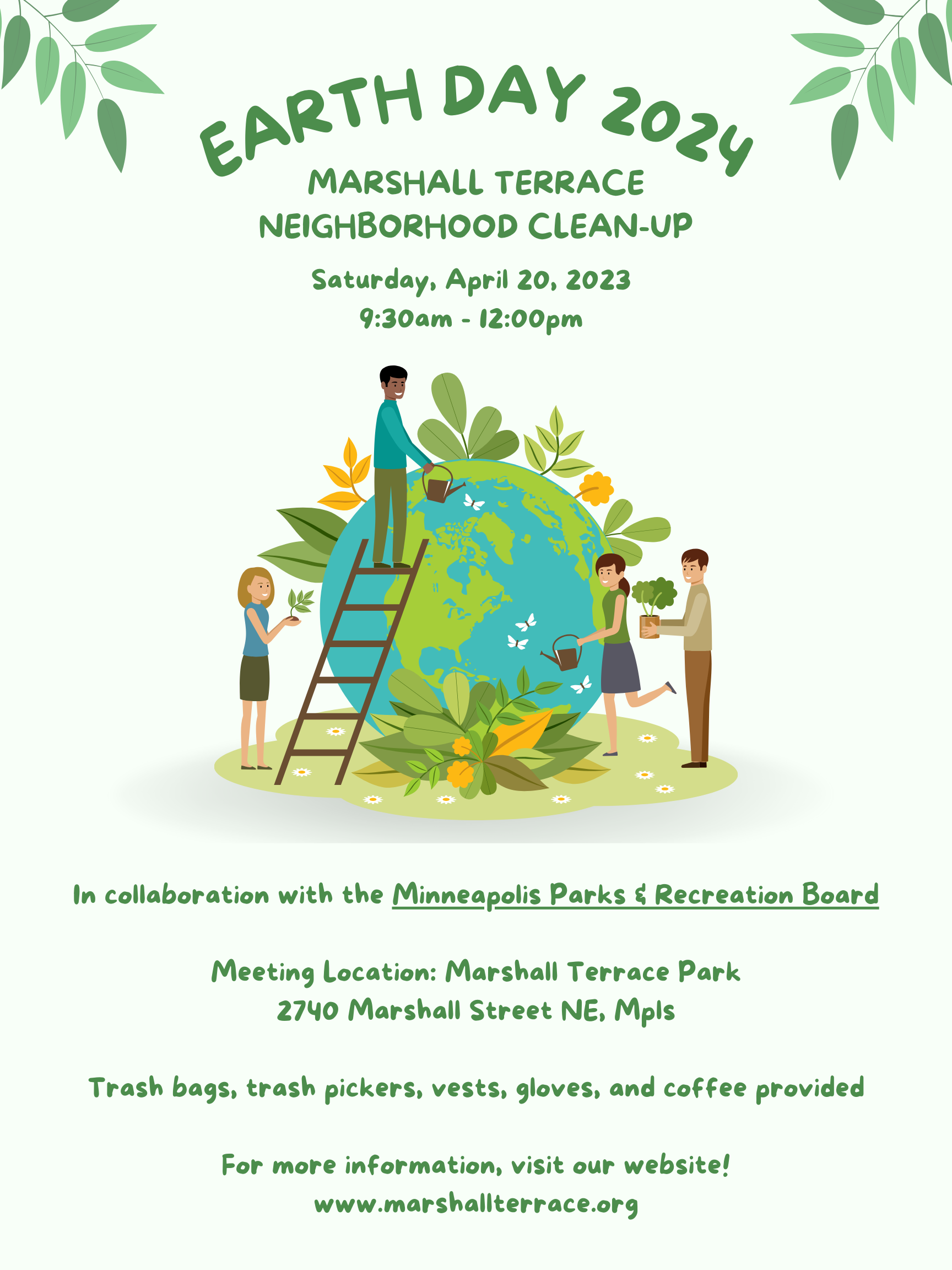 Marshall Terrace Earth Day Cleanup Event – Saturday, April 20th, 2024 ...